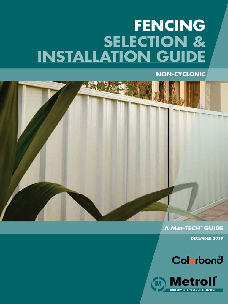 Metroll Fence Installation Guide Ar | PDF | Screw | Wall