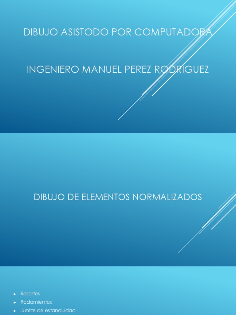 Dibujo de Elementos Normalizados | PDF | Tornillo | Engranaje