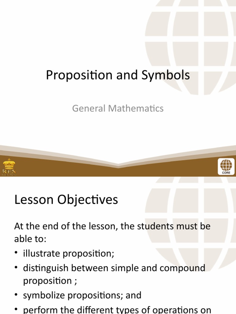 11 Proposition and Symbols | PDF | Sentence (Linguistics) | Proposition