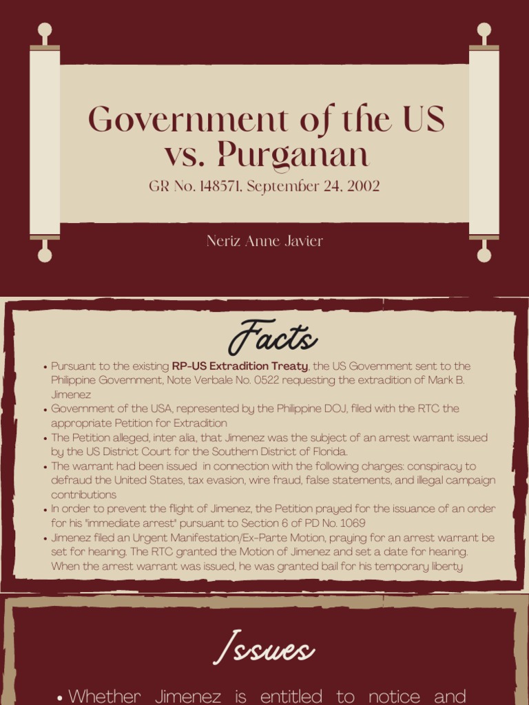 US Extradition Case: Jimenez Ruling Summary | PDF | Arrest | Extradition
