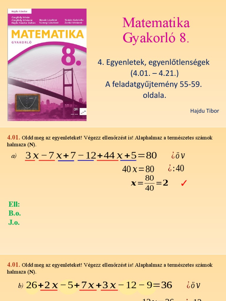 Egyenletek Megoldása | PDF
