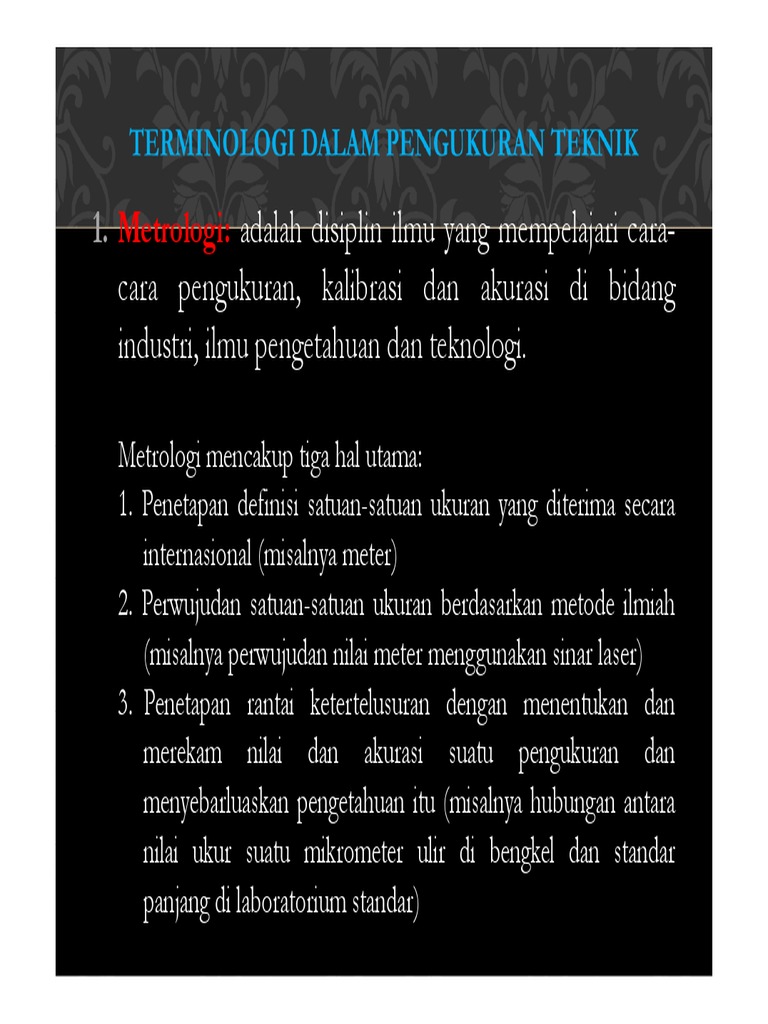 Terminologi Pengukuran Teknik | PDF