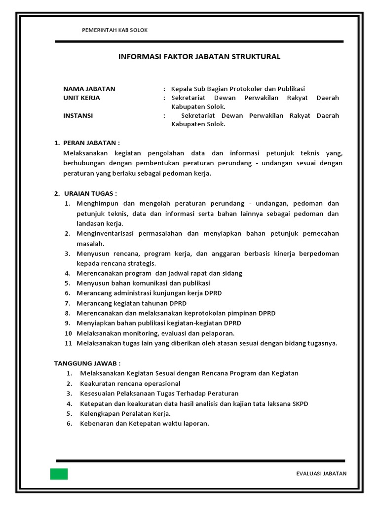 Kasubbag Protokoler Dan Publikasi | PDF