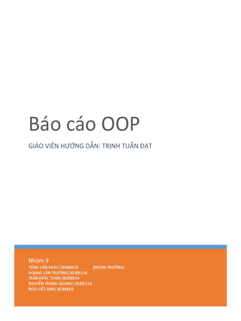 Báo Cáo OOP | PDF