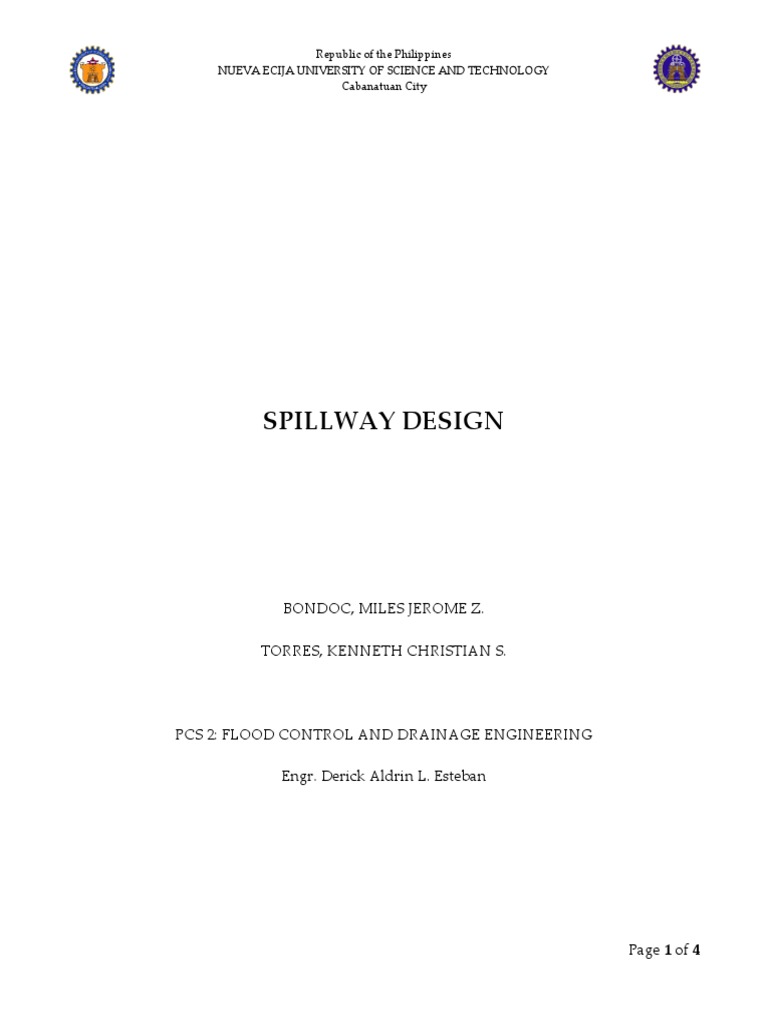 Spillway Design and Types Overview | PDF | Spillway | Dam