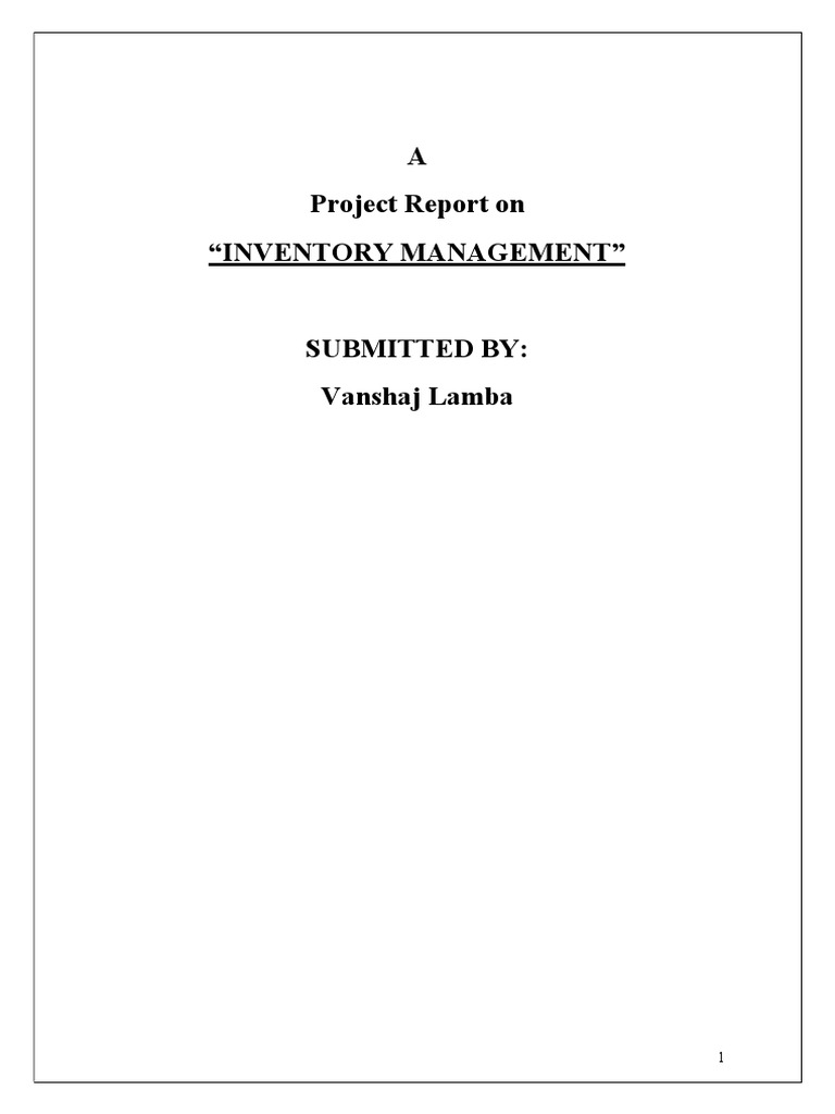 Inventory Management | Download Free PDF | Supply Chain | Supply Chain Management