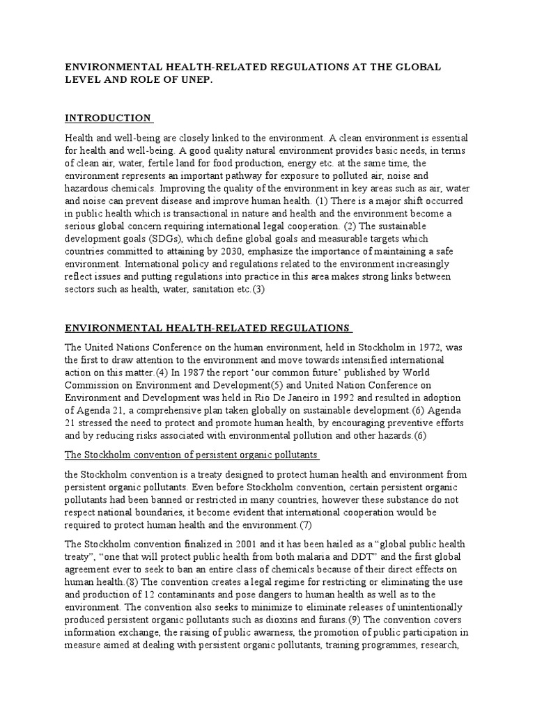 Environmental Health | PDF | United Nations Environment Programme ...