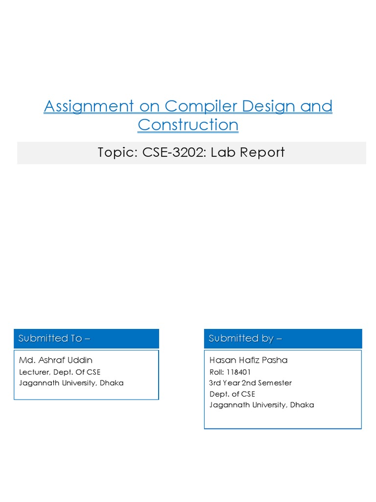Compiler Design and Construction Lab Manual | PDF | Parsing | Theoretical Computer Science