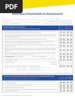 Good Health Declaration Form | PDF | Life Insurance | Insurance