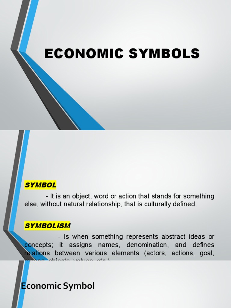 Economic Symbols and Their Significance | PDF | Economics | Symbols