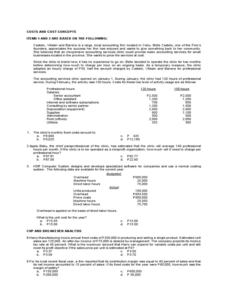 Costs and Cost Concepts | PDF | Financial Services | Private Sector