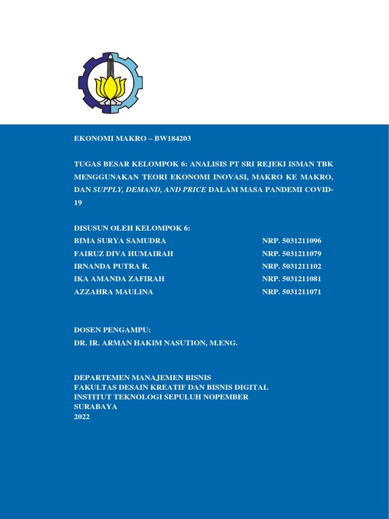 Analisis PT Sri Rejeki Isman TBK Menggunakan Teori Ekonomi Inovasi ...