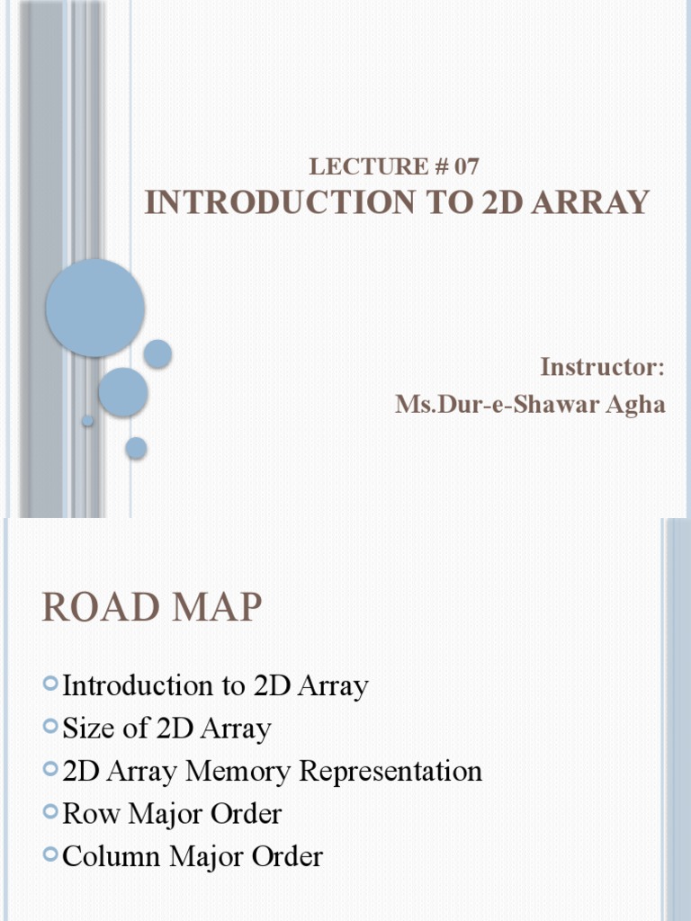 Data Structures (2D Array) | PDF | Mathematics | Computer Programming