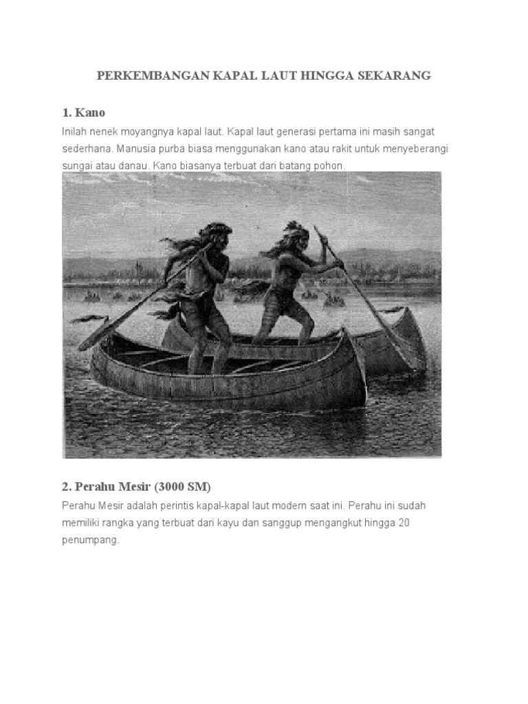 Sejarah dan Perkembangan Kapal Laut | PDF