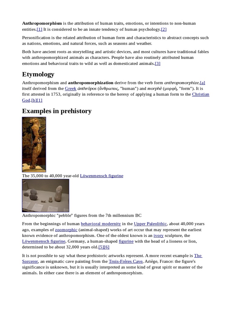 Anthropomorphism | PDF | Anthropomorphism | God