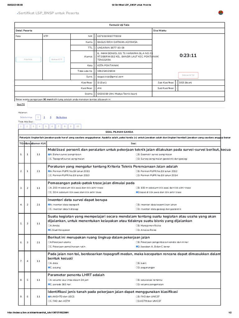 Uji Sertifikat LSP - BNSP Untuk Peserta4 | PDF
