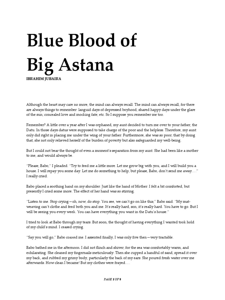 Blue Blood of Big Astana | PDF | Tickling | Laughter