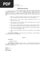 Affidavit of Loss PRC ID | PDF