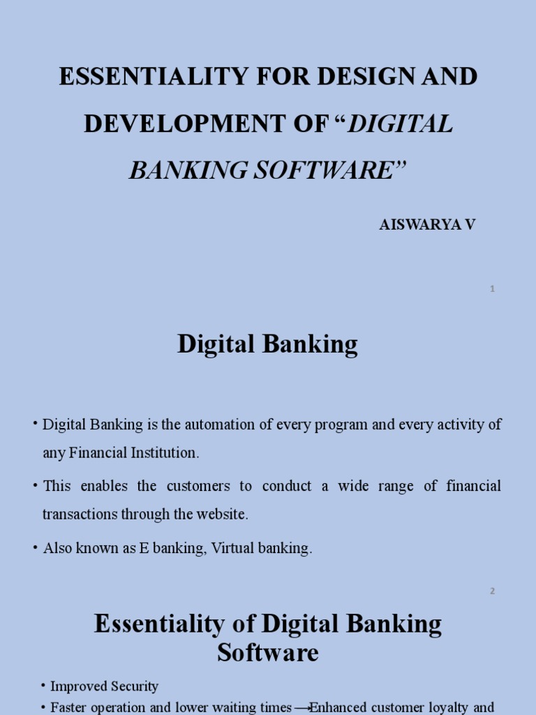 Essential digital banking software | PDF | Payments | Computing