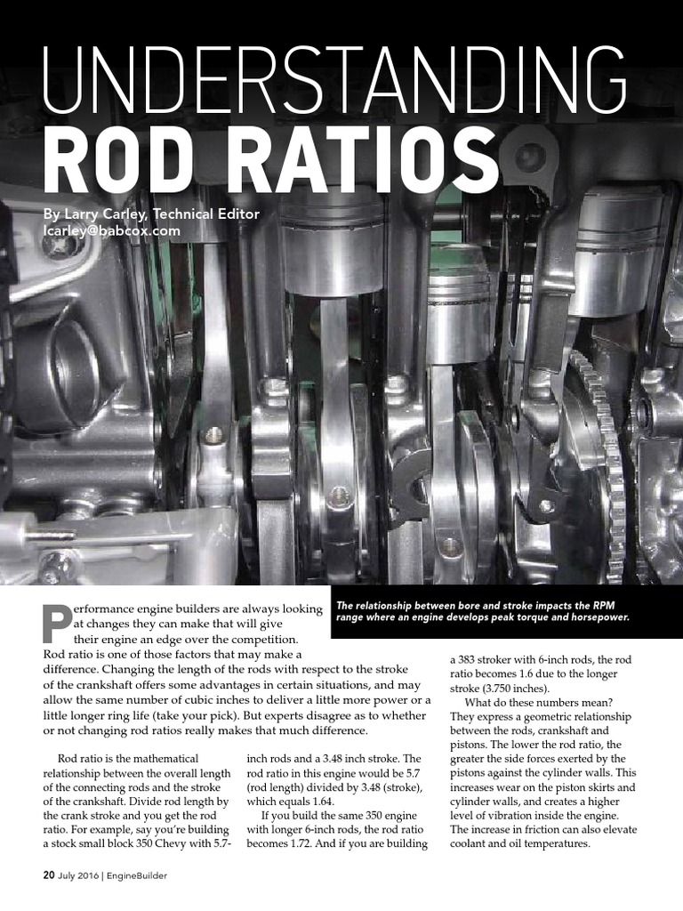 Understanding Rod Ratios | PDF | Internal Combustion Engine | Piston