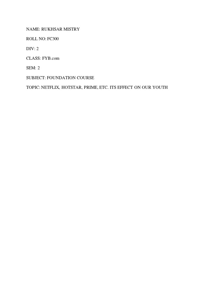 Foundation Course Pdf Streaming Media Netflix