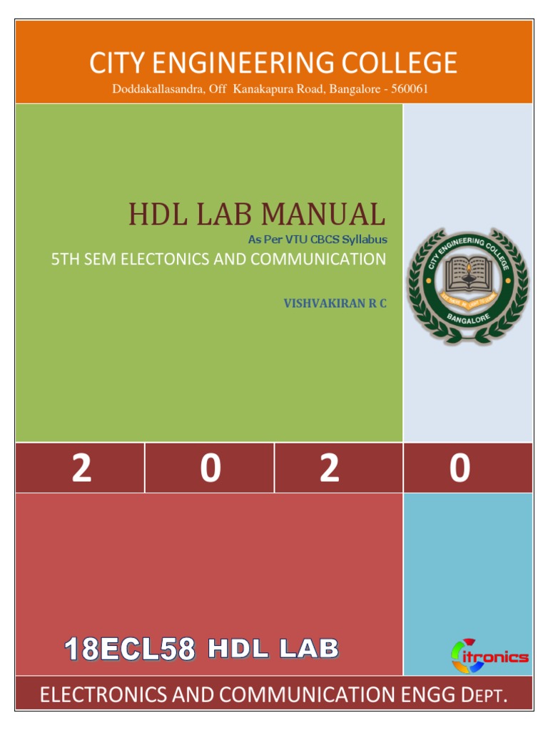 HDL Lab Manual for 5th Sem ECE | PDF | Electrical Engineering | Electrical Circuits