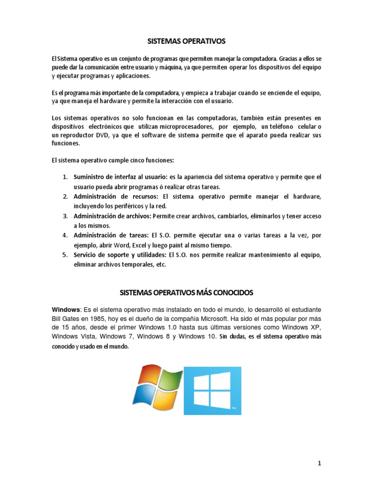 Que Son Los Sistemas Operativos | PDF | Sistema operativo | Programación