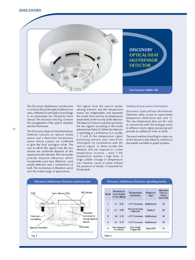 58000-700 Discovery Multisensor (S+H) Detector | PDF