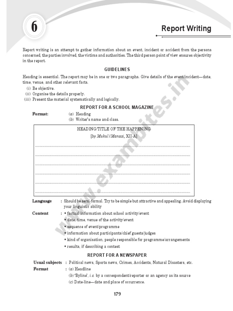 Report Writing Class 12th 2023 | PDF | Libraries | Delhi