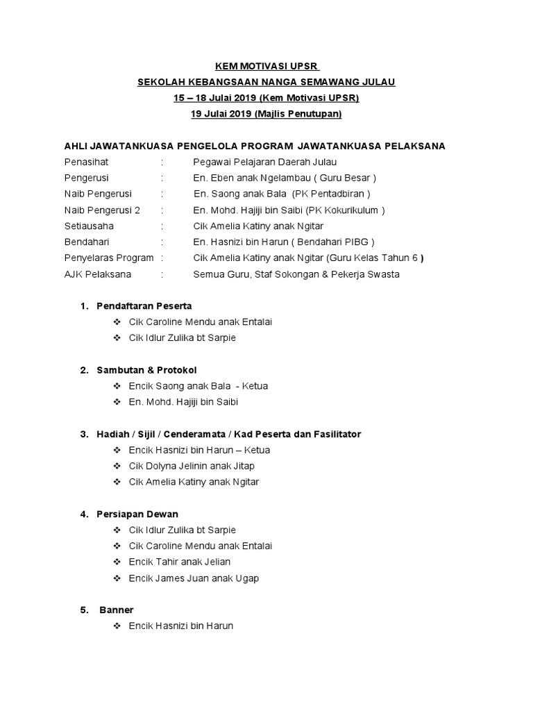 Kem Motivasi Upsr Ajk Pdf