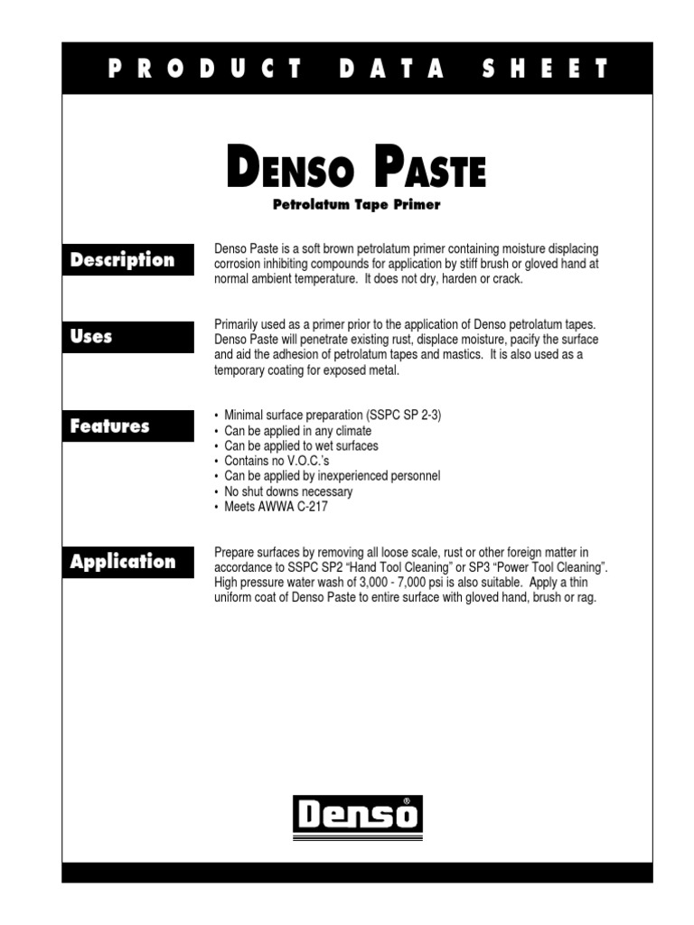Denso Paste | PDF | Rust | Materials