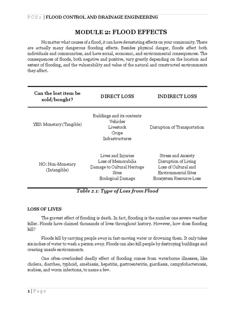 Pcs2 Module2 Flood Control And Drainage Engineering Pdf Flood Agriculture 