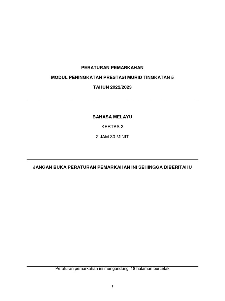 Skema BM Kedah K2 2022 | PDF
