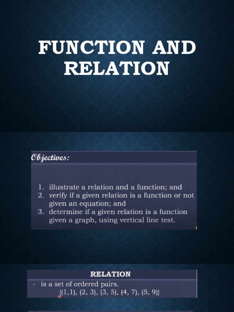 Function and Relation | PDF