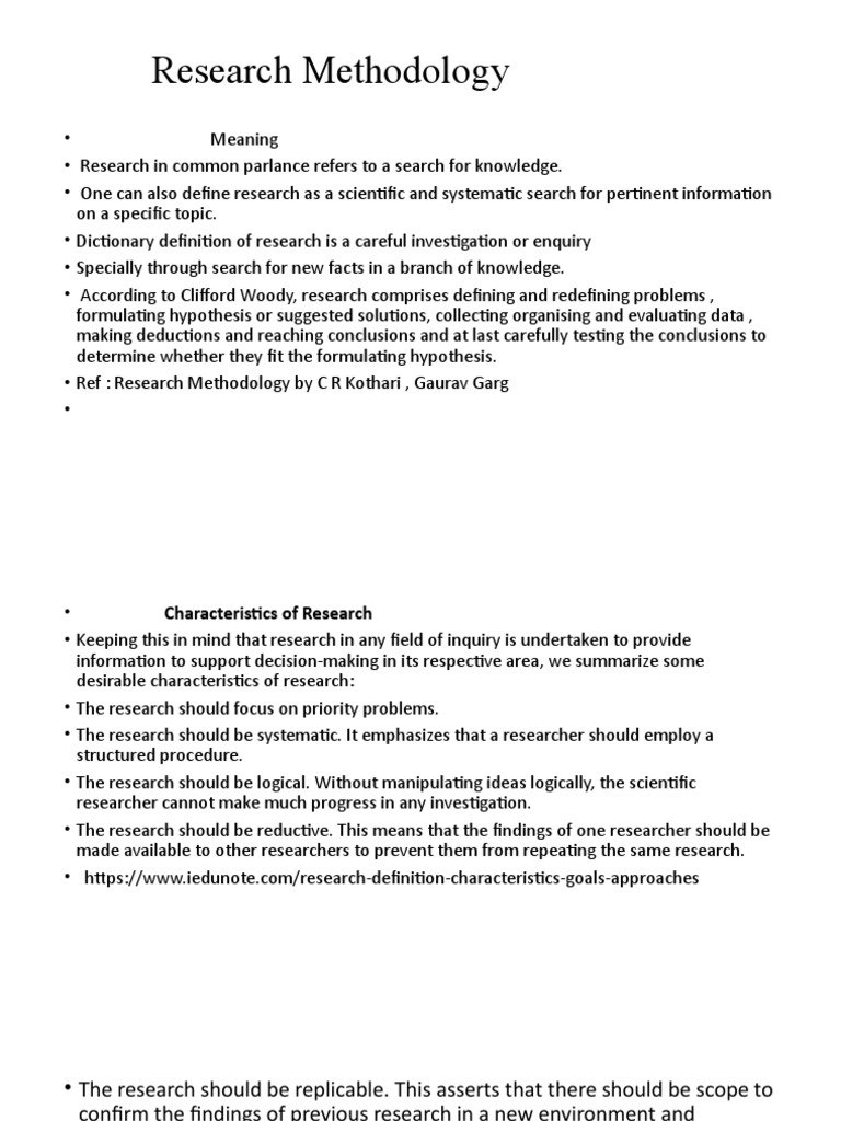 Research Methodology Module 1 | PDF | Methodology | Sampling (Statistics)