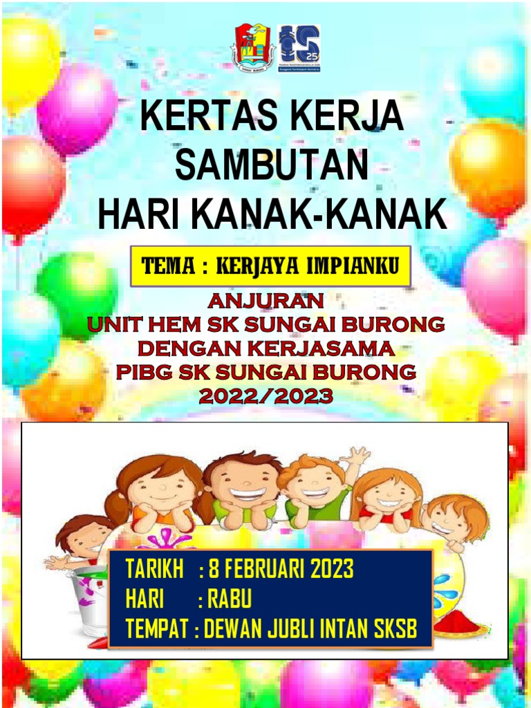 Kertas Kerja Hari Kanak2 SKSB 2022 Latest | PDF