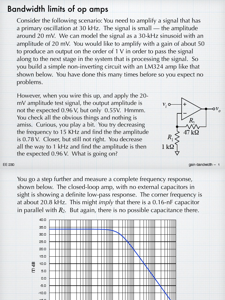 Gain Bandwidth | PDF | Amplifier | Operational Amplifier