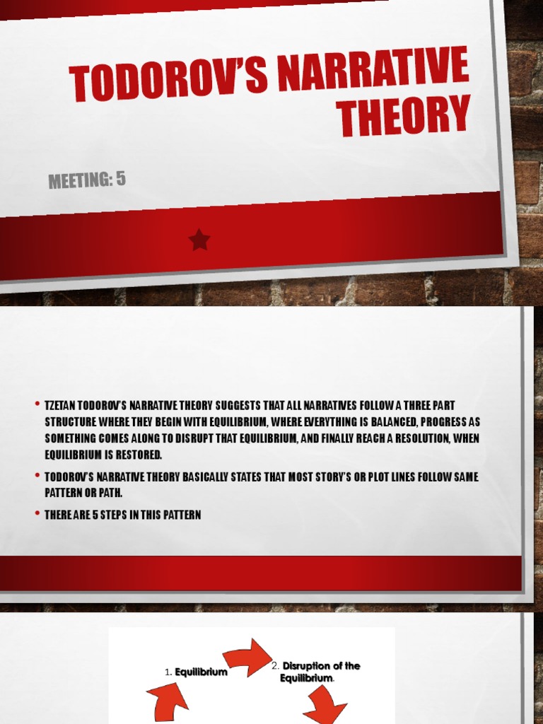 Meeting 5 - Todorov's Narrative Theory | PDF