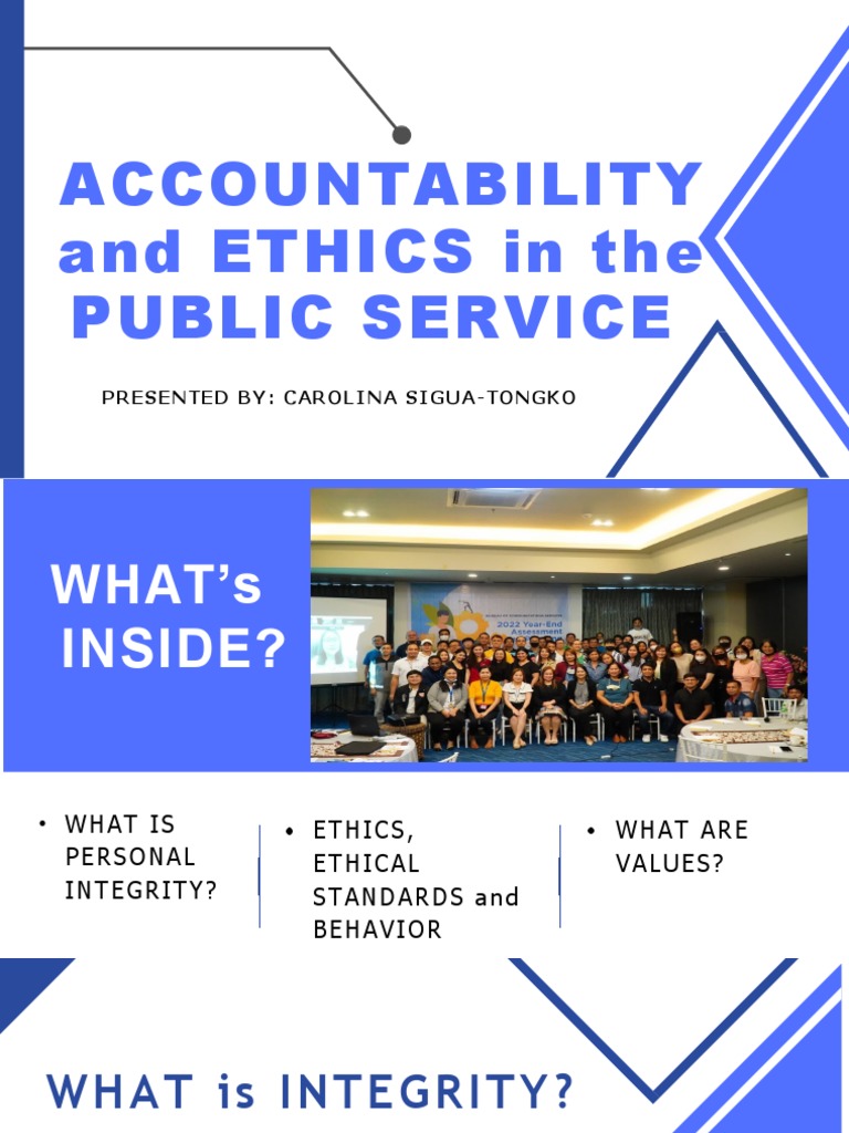 Ethics and Accountability in Public Service | PDF | Integrity | Audit