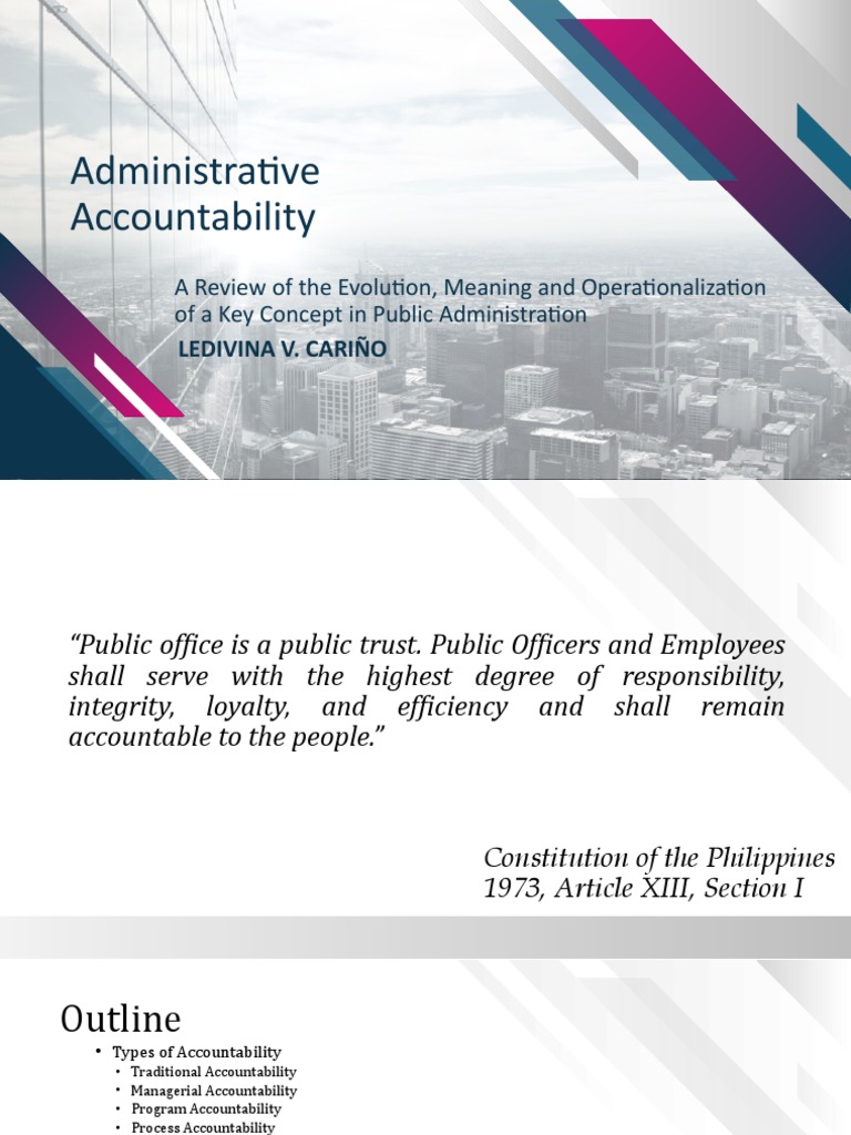 Administrative Accountability | PDF | Audit | Accountability