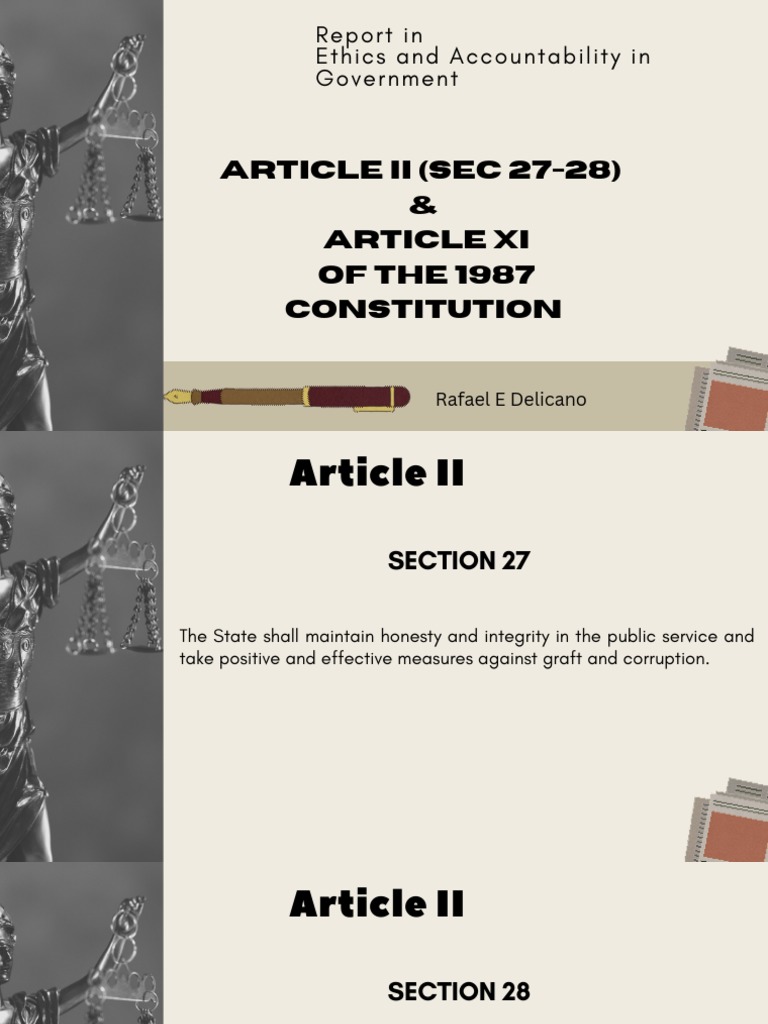 Article XI OF THE 1987 CONSTITUTION | PDF | Impeachment | United States ...