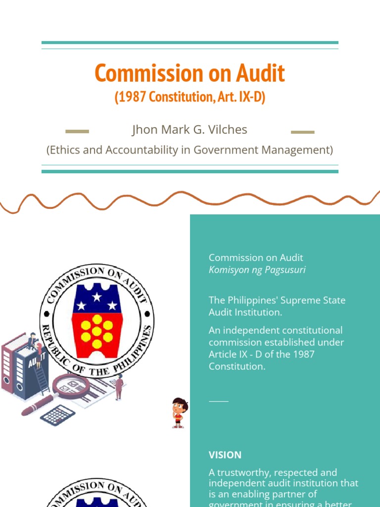 COA Mandate Under 1987 Constitution IX-D | PDF | Audit | Accounting