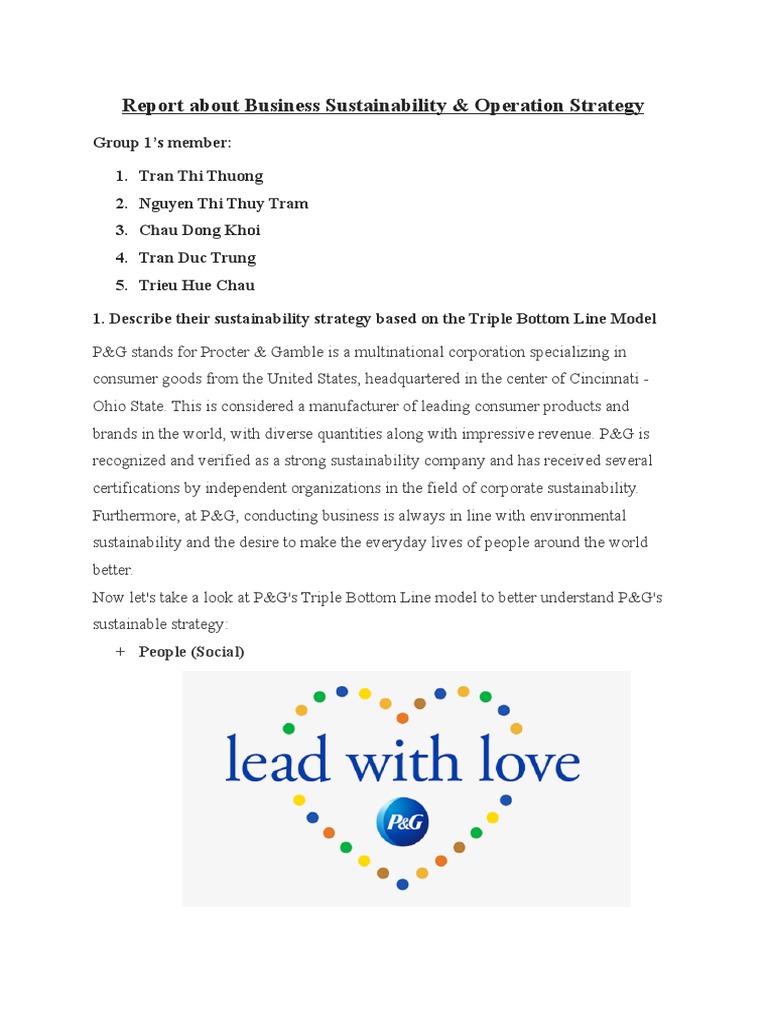 Group 1 - Report | PDF | Diaper | Sustainability