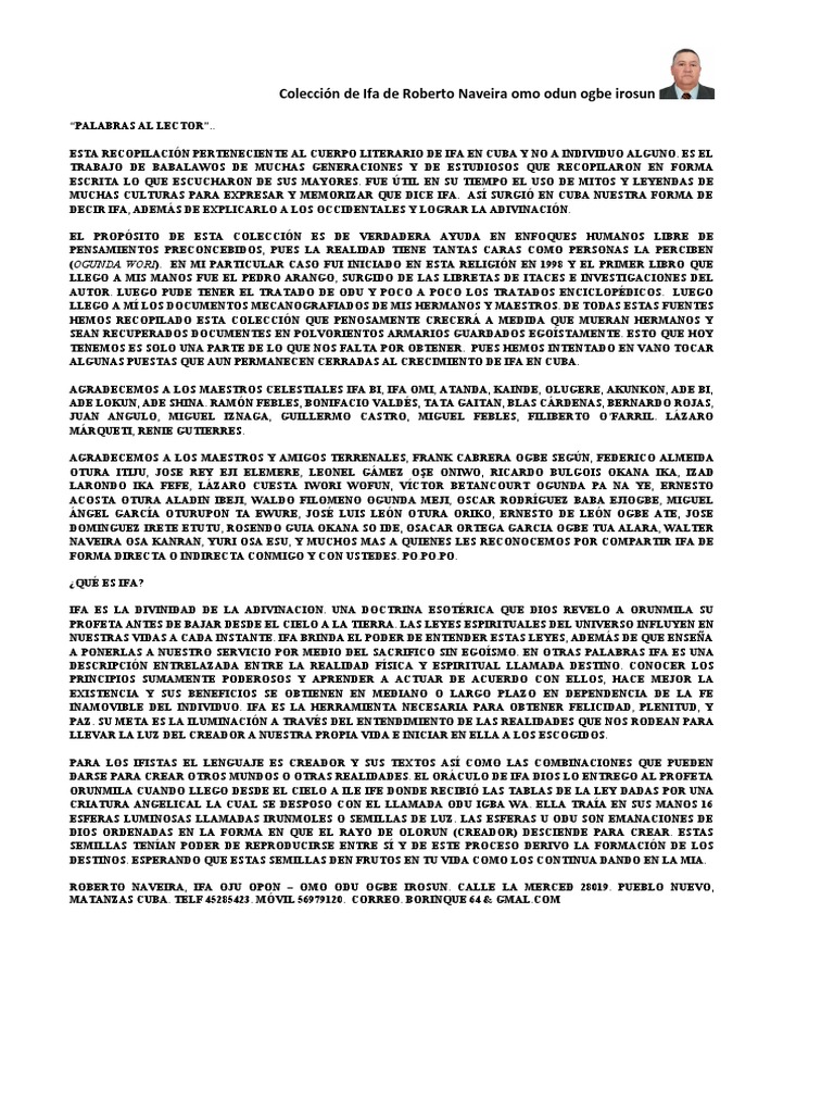 14-Ogbe Irete | PDF | Creencia religiosa y doctrina | Santeria