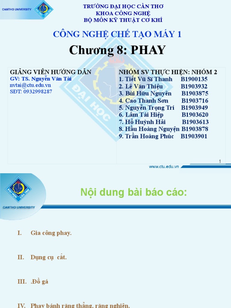 Bài Báo Cáo-Nhóm 2-C8-Phay | PDF