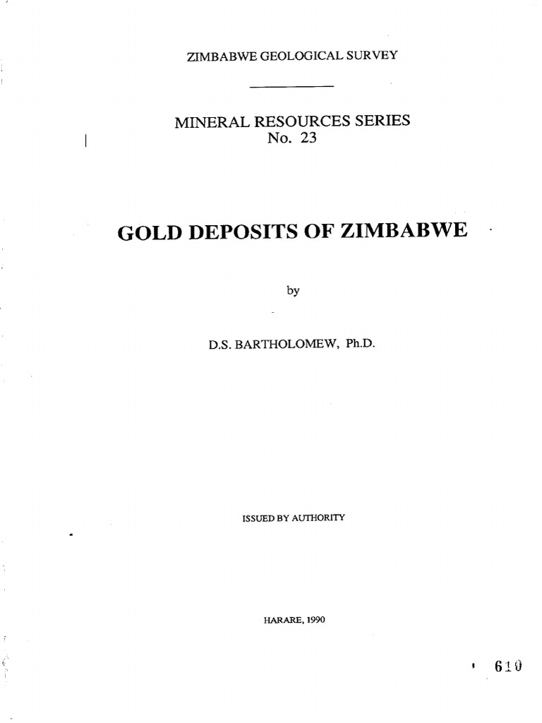 MRS 23 Gold Deposits of Zim | PDF