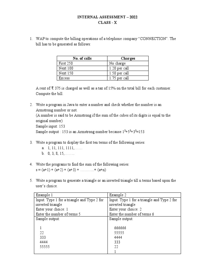 Computer Practice Questions Icse Java | PDF | Letter Case | Numbers