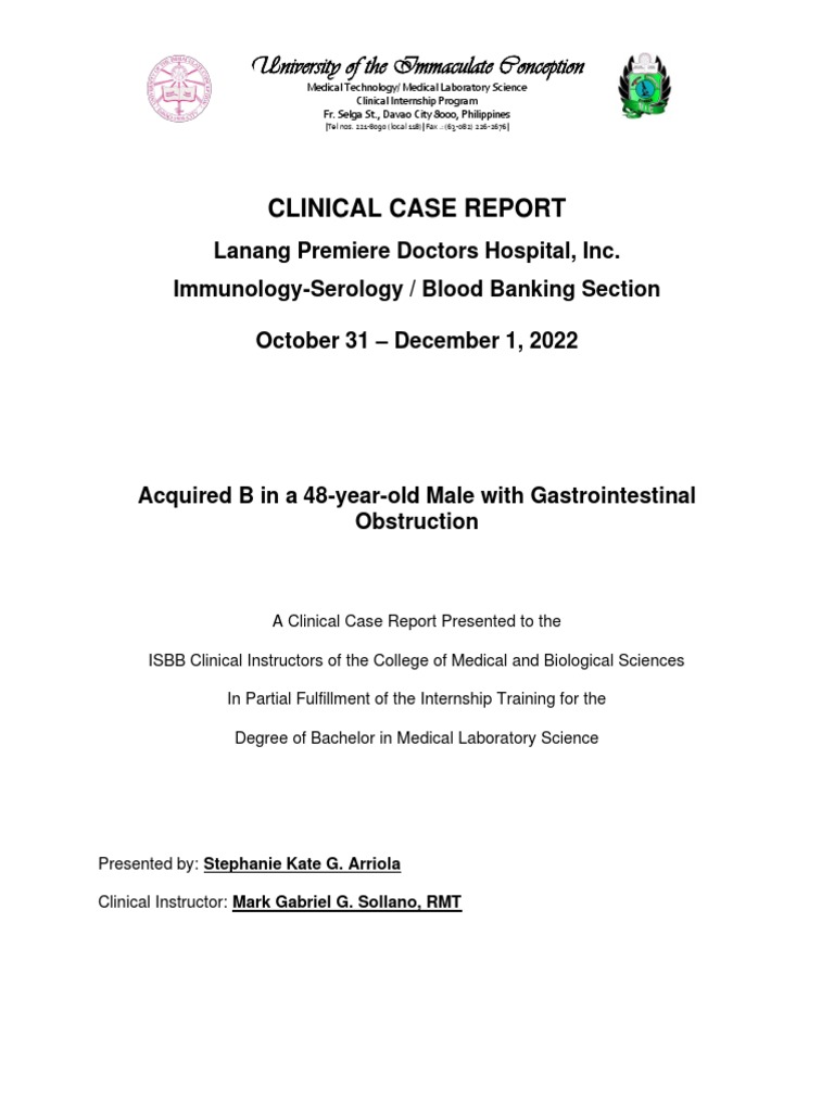 Blood Banking Case Study | PDF | Immunology | Diseases And Disorders