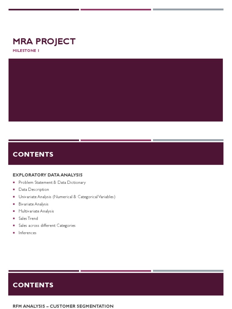 MRA - Project - Puvya - Ravi | PDF | Marketing | Data Analysis
