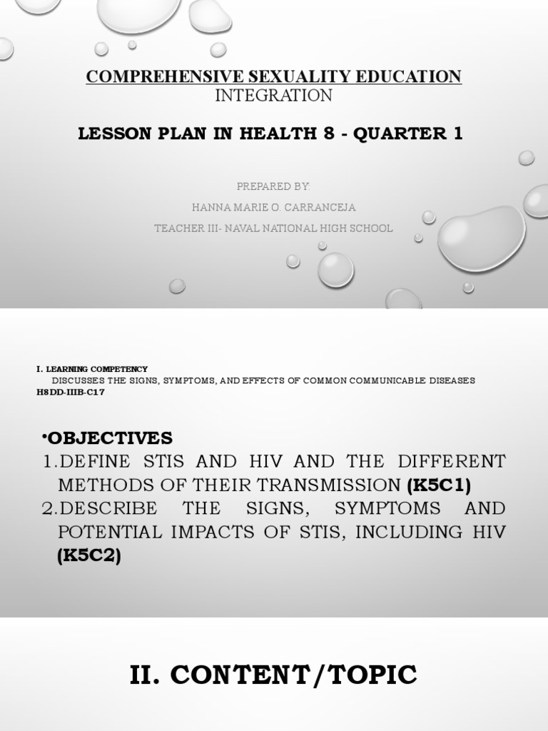 Sexuality Education Lesson Plan: STIs & HIV | PDF | Sexually ...